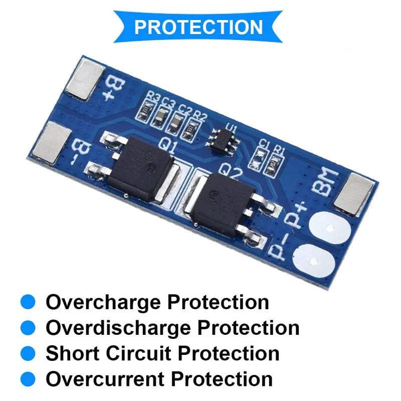 2S 8A 7,4V PCB BMS 18650 Li-ion Lithium Battery Protection Board (Max ...