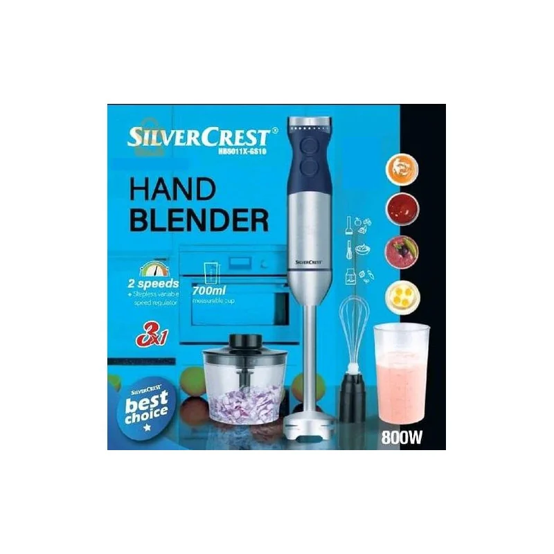 Mixeur Bras Multifonction 3 en 1 SilverCrest 800W - Modèle HB5011Y-GS10 ...