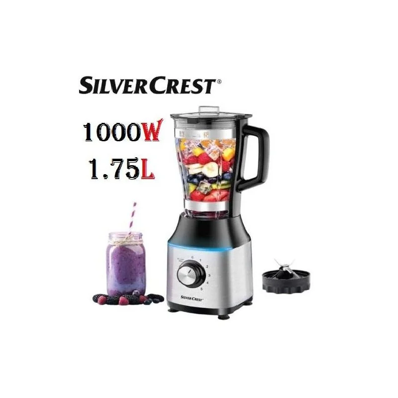 Blender Électrique SilverCrest avec Bol en Verre 1.75L - 1000W - Modèle ...