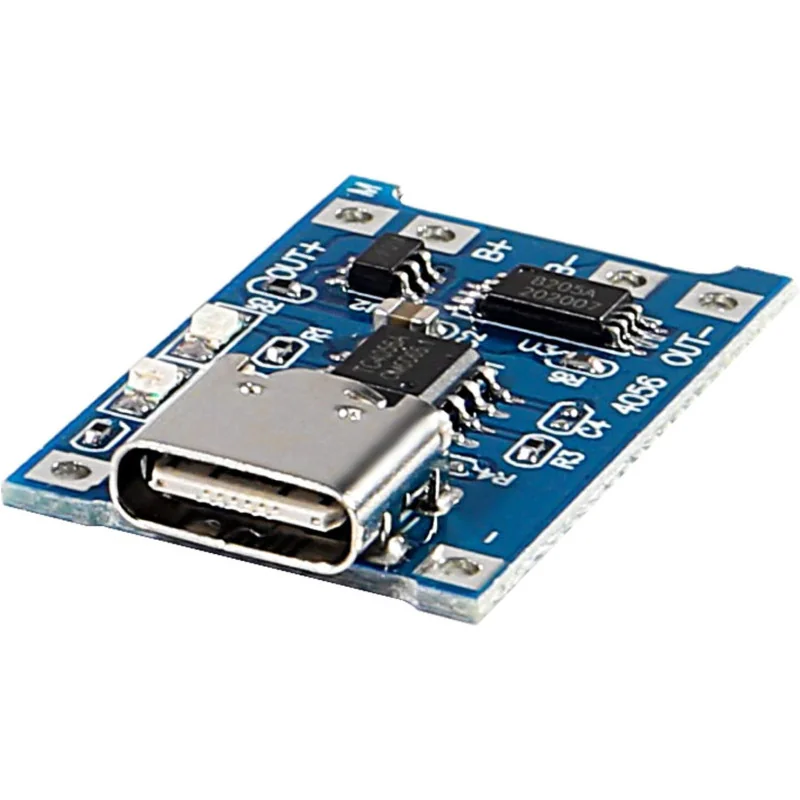 Type-C 5V 1A 18650 TP4056 Lithium Battery Charger Module Charging Board With protection Dual ...