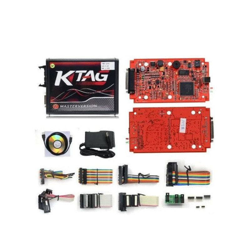 KTAG 2017 Firmware V7.020, ECU Programming Tool, Unlimited Token (RED PCB)