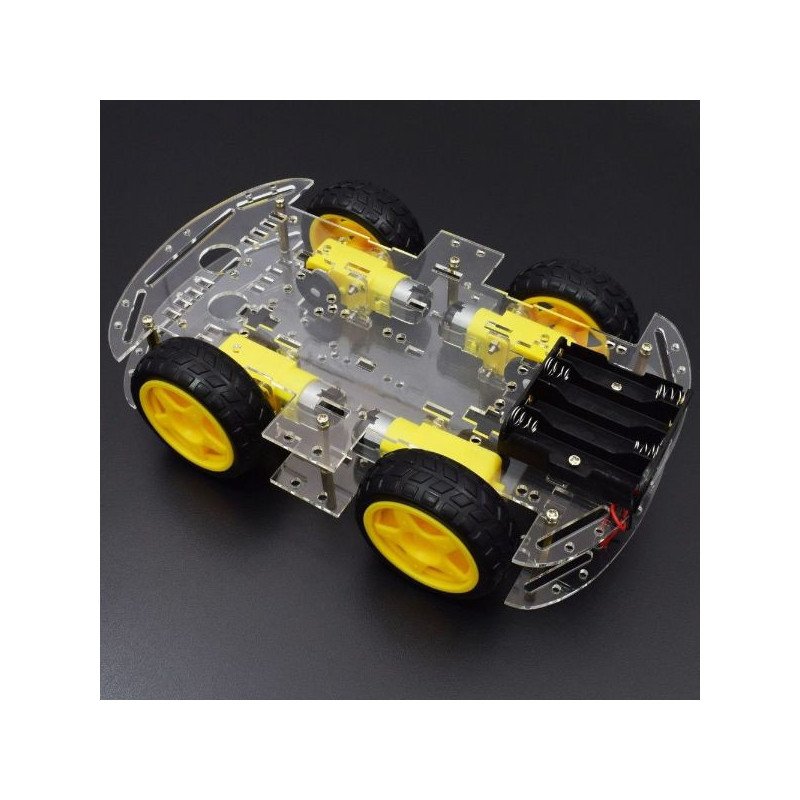 High quality 4 wheel 4WD Robot Smart DC Car Chassis Kits Car Model with ...