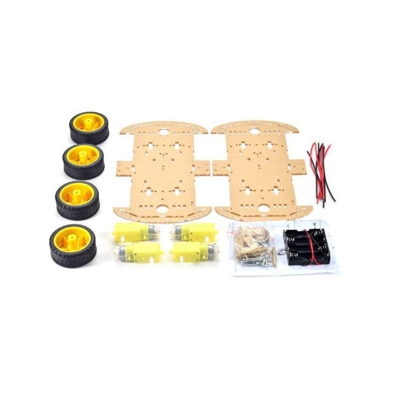 High quality 4 wheel 4WD Robot Smart DC Car Chassis Kits Car Model with ...